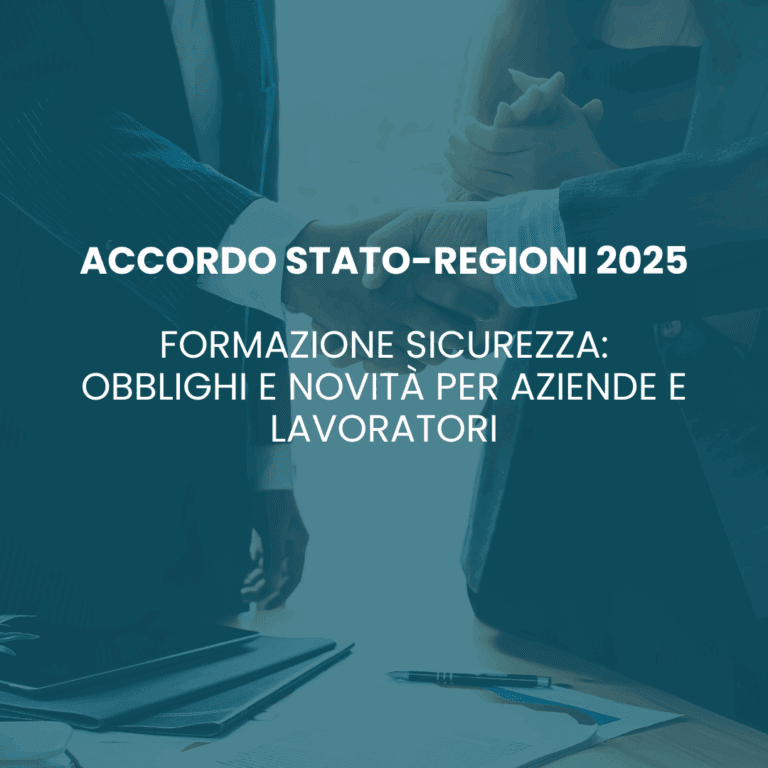 Nuovo Accordo Stato-Regioni 2025: obblighi, formazioni e novità